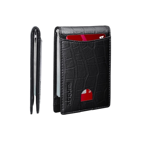 Bags | Minimalist Slim Wallet Money Clip Rfid Blocking Front Pocket ...